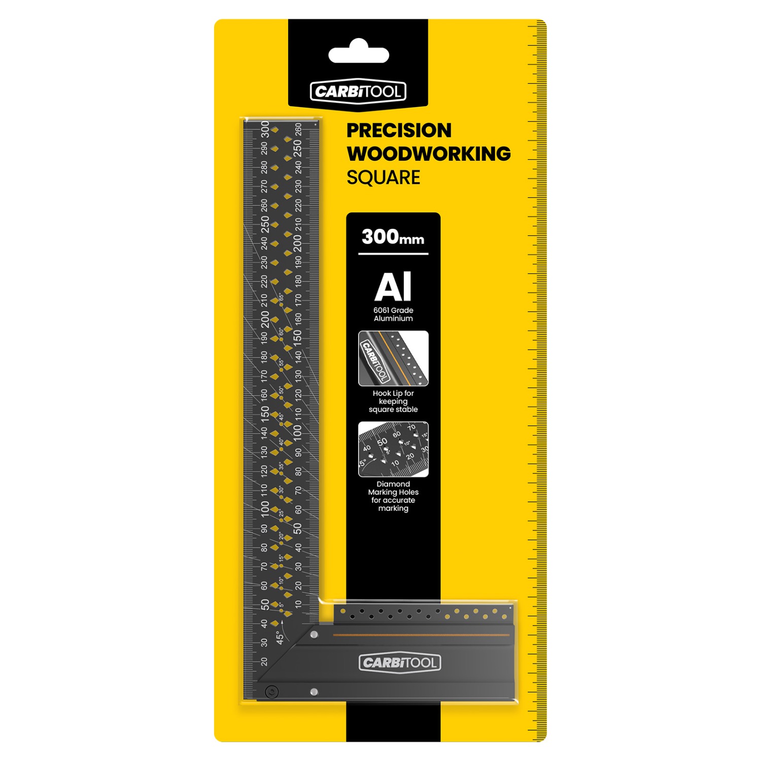 SQUARE MULTI FUNCTION PRECISION WOODWORKING 300MM - Carbitool